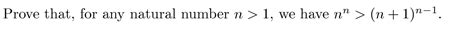 solved prove that for any natural number n 1 we have