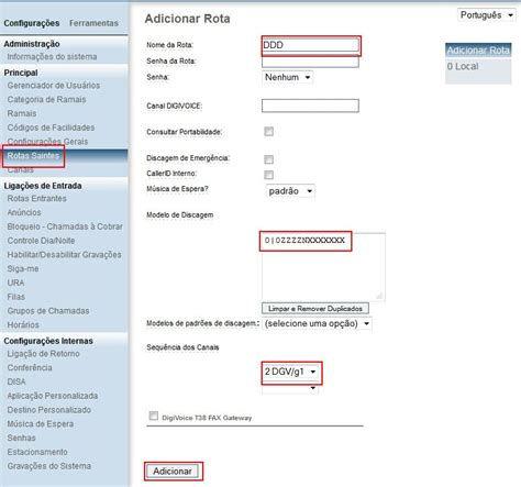 Configurar Rotas Saintes