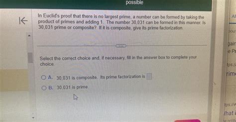 Solved In Euclids Proof That There Is No Largest Prime A