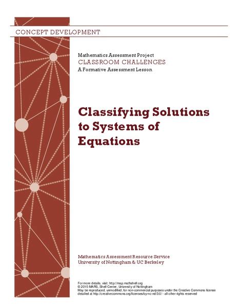 Classifying Solutions To Systems Of Equations Lesson Plan For 8th Grade Lesson Planet