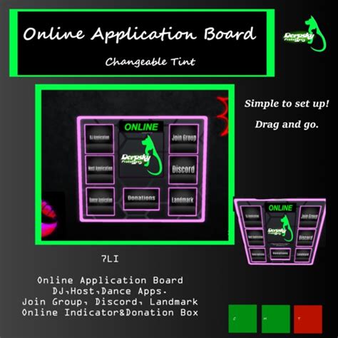 Second Life Marketplace Dp Online Application Board