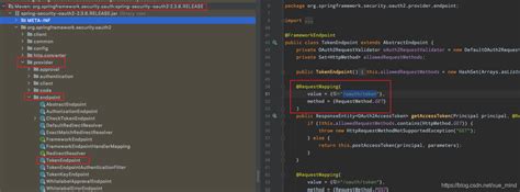 Spring Security Oauth2 的 Oauthtoken 接口在哪里？？？springsecurityjwt