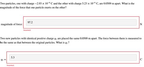 Solved Two Particles One With Charge C And The Chegg Com