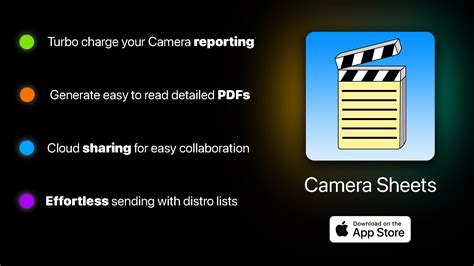 Camera Sheets Camera Reports Wrapped