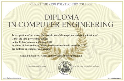 Diploma In Computer Engineering
