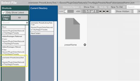Naturalis V Saving And Loading Presets Everlaster
