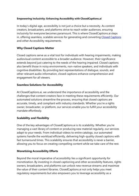 Ppt Empowering Inclusivity Enhancing Accessibility With