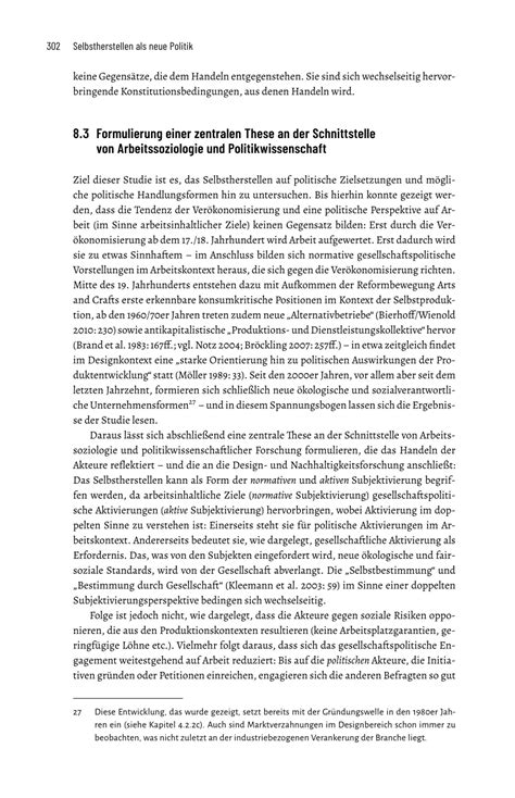 Pdf 8 3 Formulierung Einer Zentralen These An Der Schnittstelle Von Arbeitssoziologie Und