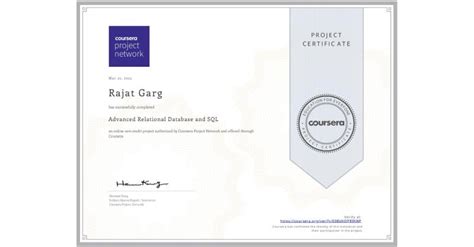🎉 Excited To Share That Ive Completed The Advanced Relational Database And Sql Course 🎉sql