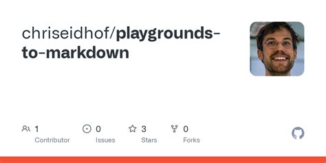 Github Chriseidhofplaygrounds To Markdown