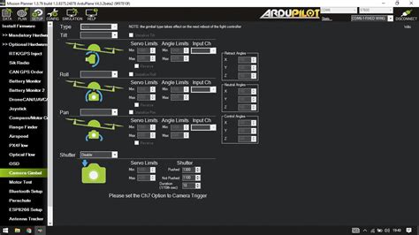 Gimbal Type Option Greyed Out In Mission Planner V 1 3 79 Mission Planner Ardupilot Discourse