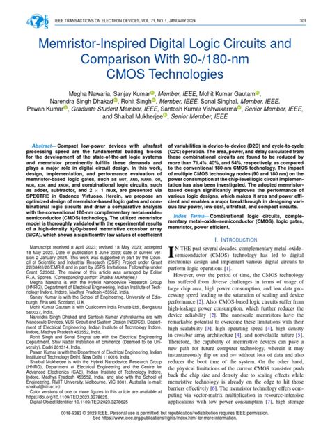 memristor inspired digital logic circuits and comparison with 90 180 nm cmos technologies pdf