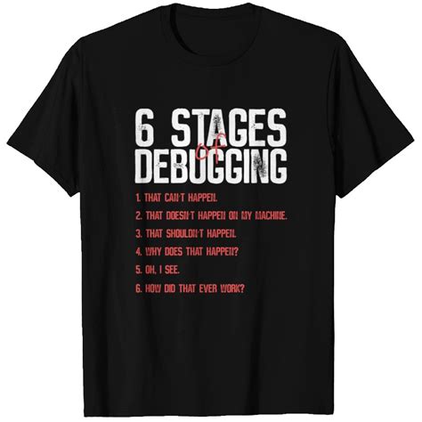Funny Stages Of Debugging Computer Science T Shirt Id 10636568 By Printblur
