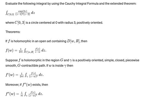 Solved Evaluate The Following Integral By Using The Cauchy Chegg Com