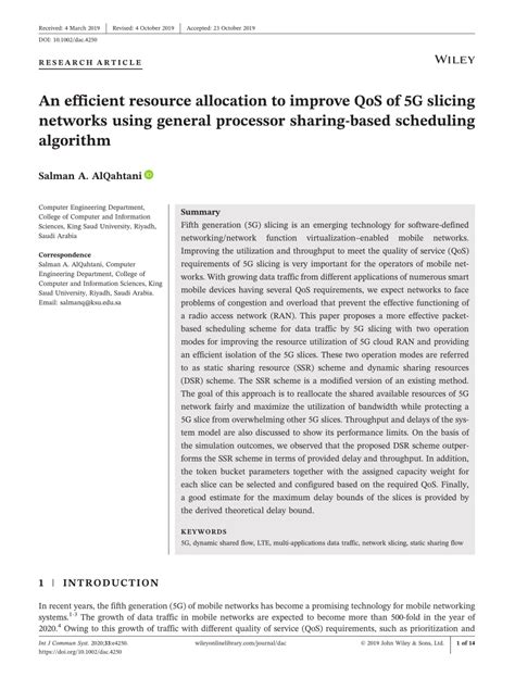 An Efficient Resource Allocation To Improve Qos Of 5g Slicing Networks