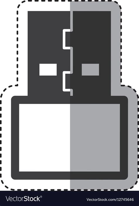 Usb Memory Isolated Icon Royalty Free Vector Image