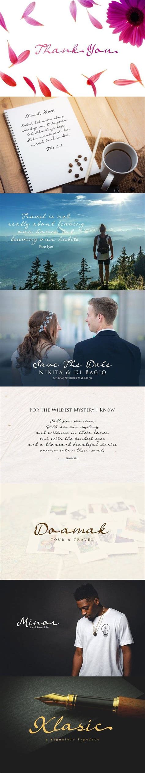 Klasic Signature Script Signature Fonts Signature Wedding Invitations