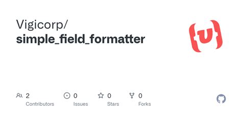 GitHub Vigicorp Simple Field Formatter