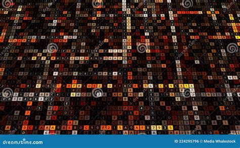 Abstract Computer Code Animation On Black Background Seamless Loop Animation Waving Canvas Of