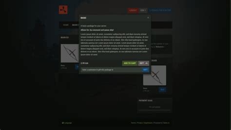 Tebex Template Outpost Rust Website Lone Design