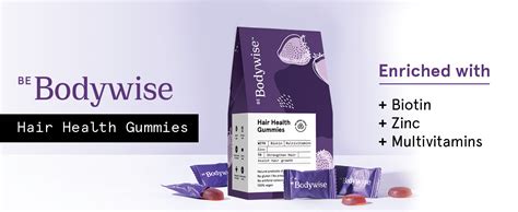 Be Bodywise Biotin Hair Gummies For Stronger Shinier Hair And Nails 90