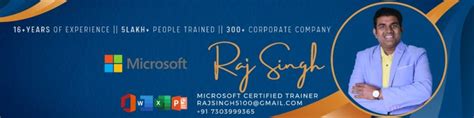 Raj Singh Microsoft Microsoft Certified Trainer Microsoft Linkedin