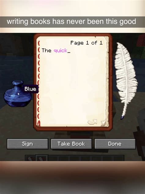 Enhanced Book And Quill Features In Minecraft Mod Tiktok