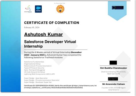 Ashutosh Kumar On Linkedin Salesforcelnternship Careerdevelopment Smartinternz Salesforce…