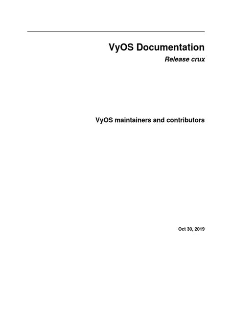 Vyos Command Pdf Internet Standards Software