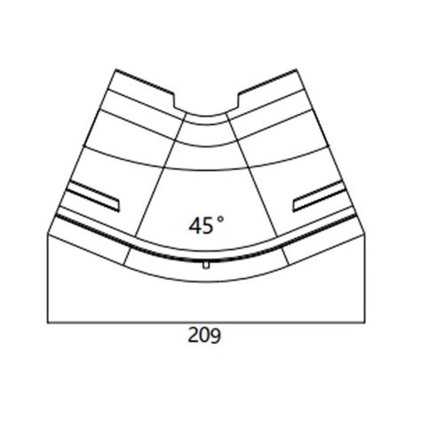 Fibre Duct Internal 45 Degree Riser