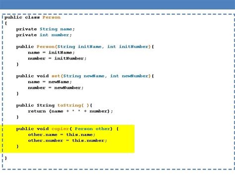 Public Class Person Private String Name Private Int