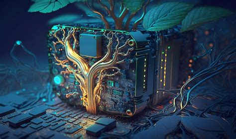 Premium Photo Innovations In Sustainable Internet Infrastructure And Green Computing Practices