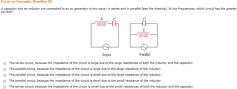 Capacitor And An Inductor Are Connected To An Ac Chegg Com