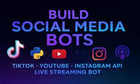 Build Tiktok Bot Youtube Bot Instagram Api Bot Live Streaming Bot