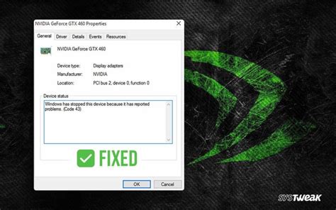 Fix Nvidia Code Windows Error