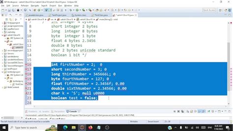 Primitive Data Types In Java Int Shortbyte Long Float Double