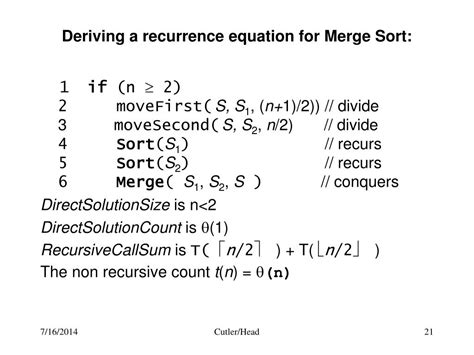 ppt recursion and recurrence equations powerpoint presentation free