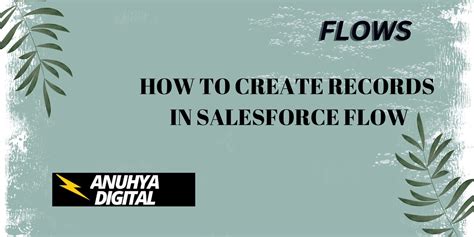 How To Create Records In Salesforce Flow Learn Salesforce With Anuhya