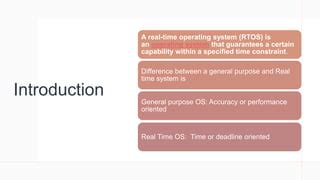 RTOS PPTX Operating Systems Computer Software And Applications