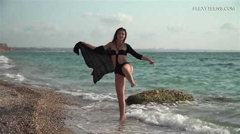 Kim Nadara Sexy Gymnastics By The Sea Sexy Kim