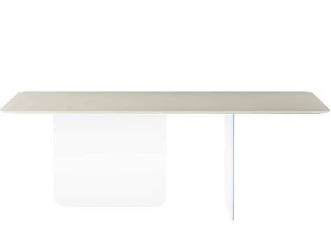Modern Air Soft Table Glass Legs And Detailed Top Lago Design