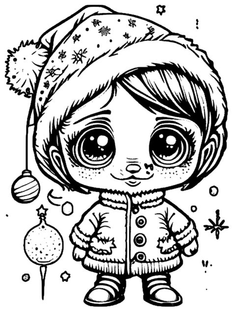 Snow Globe Christmas Coloring Page · Creative Fabrica
