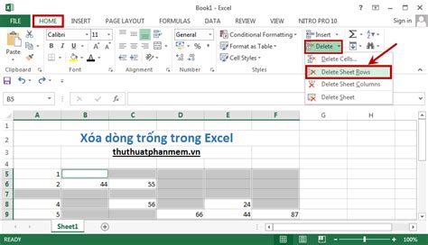 Hướng Dẫn Xóa Dòng Trống Dòng Trắng Trong Excel