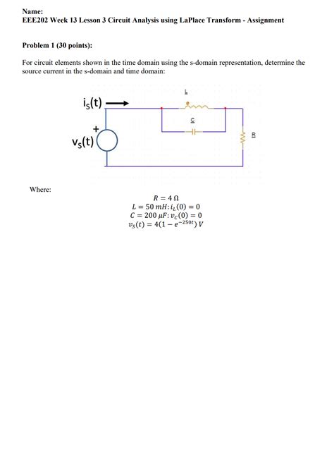 Solved Name EEE Week Lesson Circuit Analysis Using Chegg