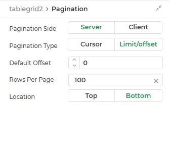Pagination In Tablegrid Control