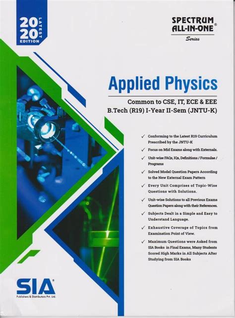 Applied Physics Btech I Year Ii Sem Jntu K 2020 Latest Edition Paperback 1 Buy Applied