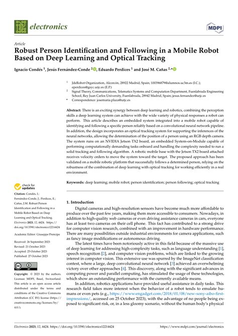 Pdf Robust Person Identification And Following In A Mobile Robot