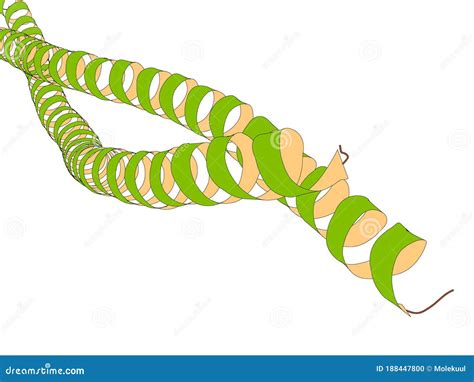 Keratin Intermediate Filament Chemical Structure 3d Rendering Stock Illustration