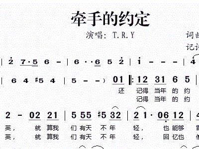 牵手的约定 歌谱 简谱