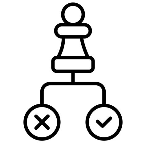 Strategic Decision Icon Line Vector Illustration 35946954 Vector Art At